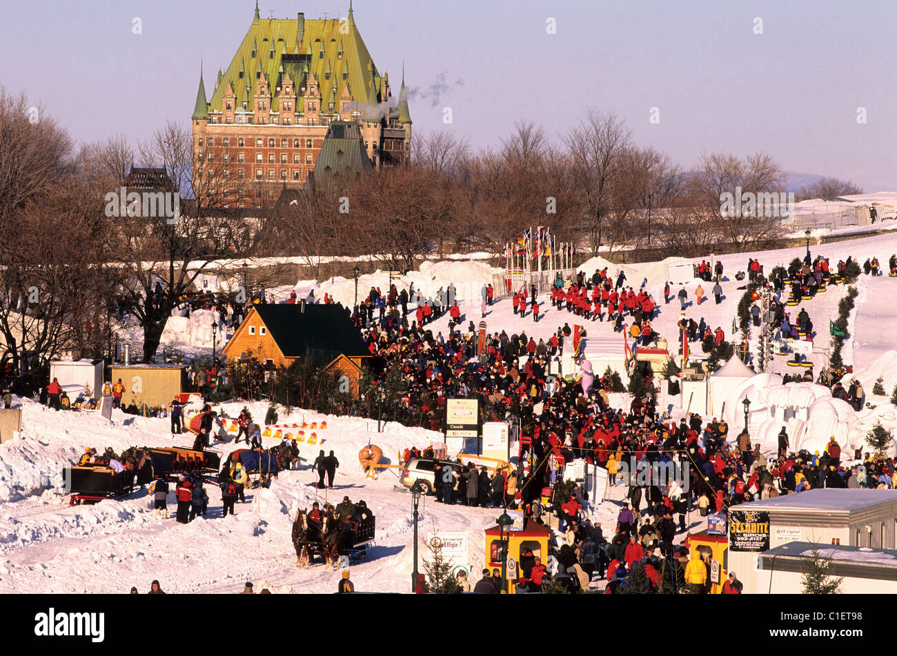 Canada, Quebec Province, Quebec city, animations of the carnival on the ...
