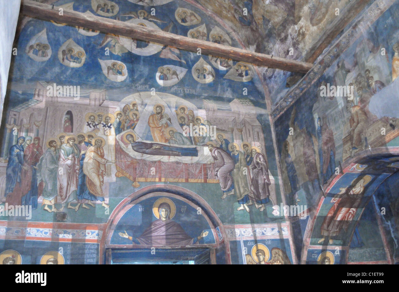 Fresco painting in Patriarchate of Pec, Kosovo Stock Photo - Alamy