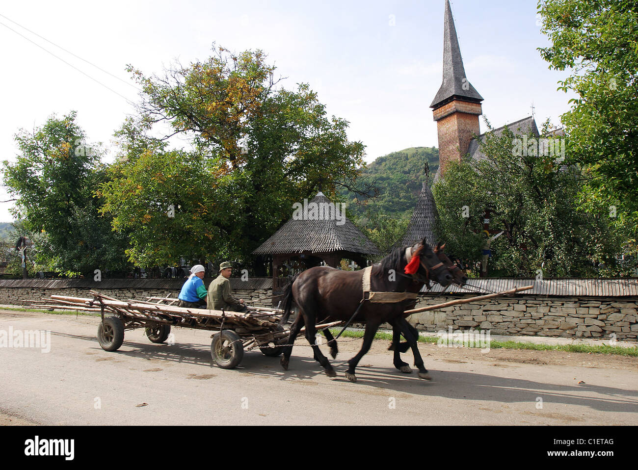 Romania, Maramures province, Ieud village, Iza valley Stock Photo - Alamy