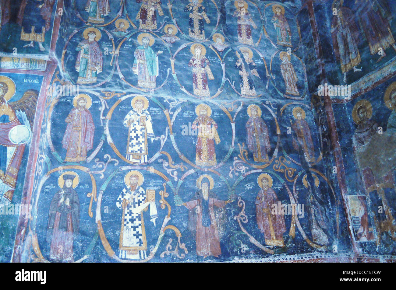 Fresco painting in Patriarchate of Pec, Kosovo Stock Photo - Alamy