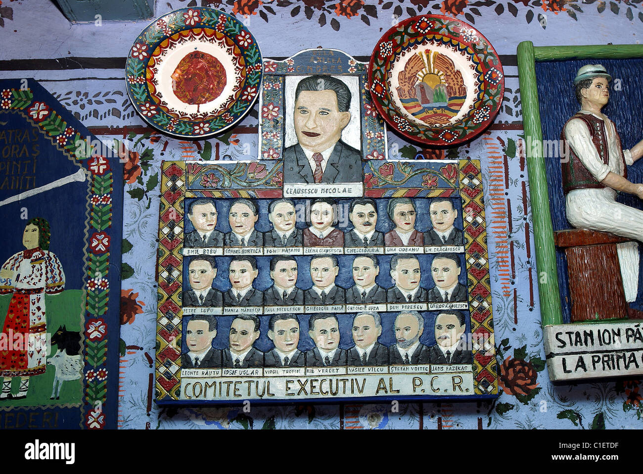 Romania, Maramures province, Sapinta village, museum house of Stan Ion ...