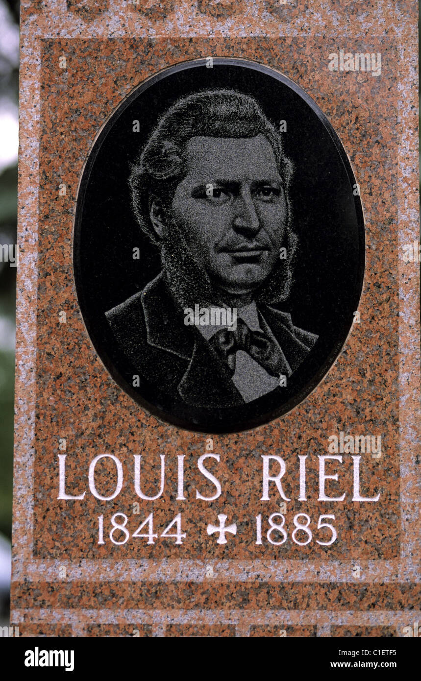 Canada, Manitoba, the tomb of the national hero Louis Riel in the ...