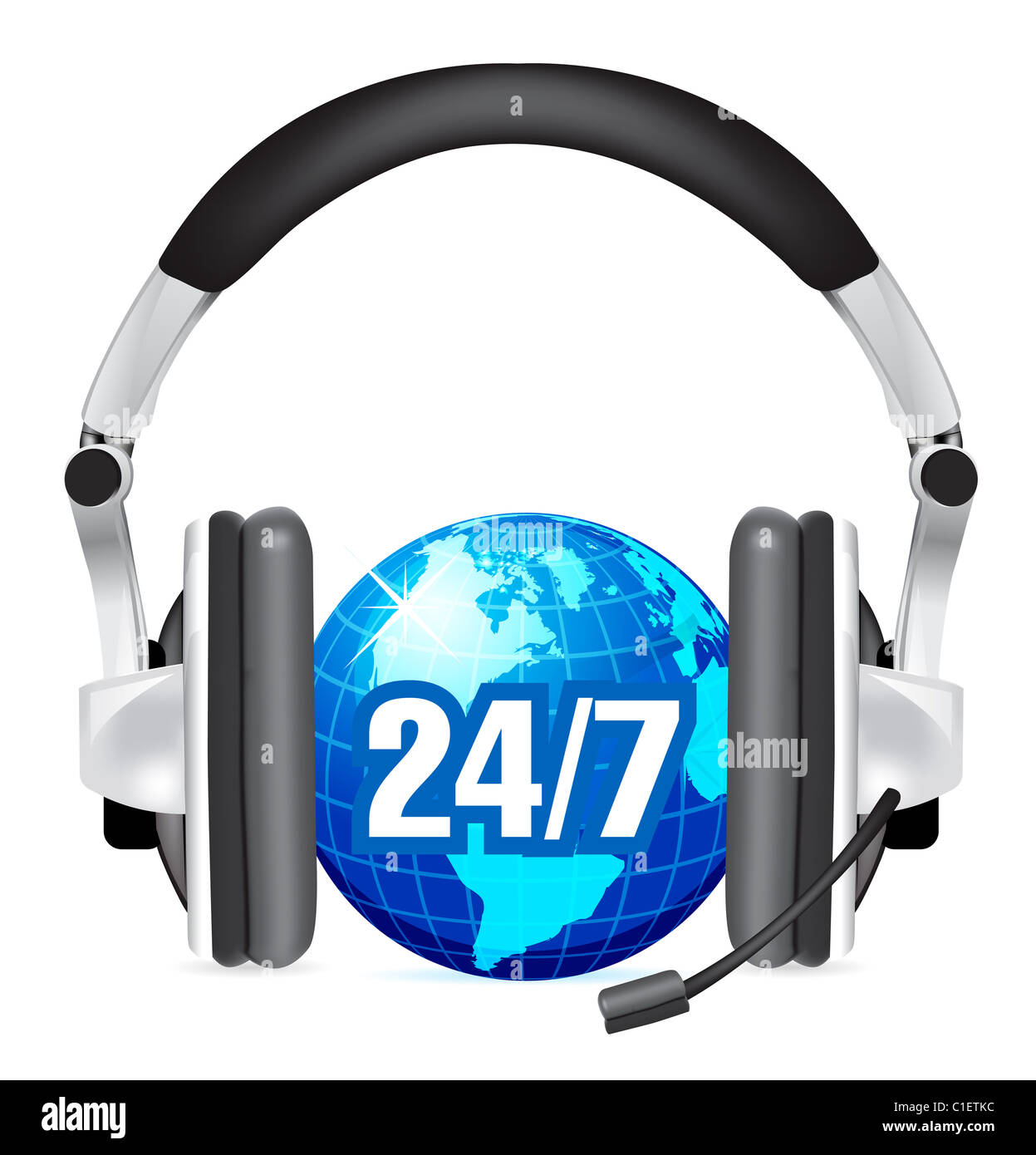 customer support illustrtation isolated on white background Stock Photo ...