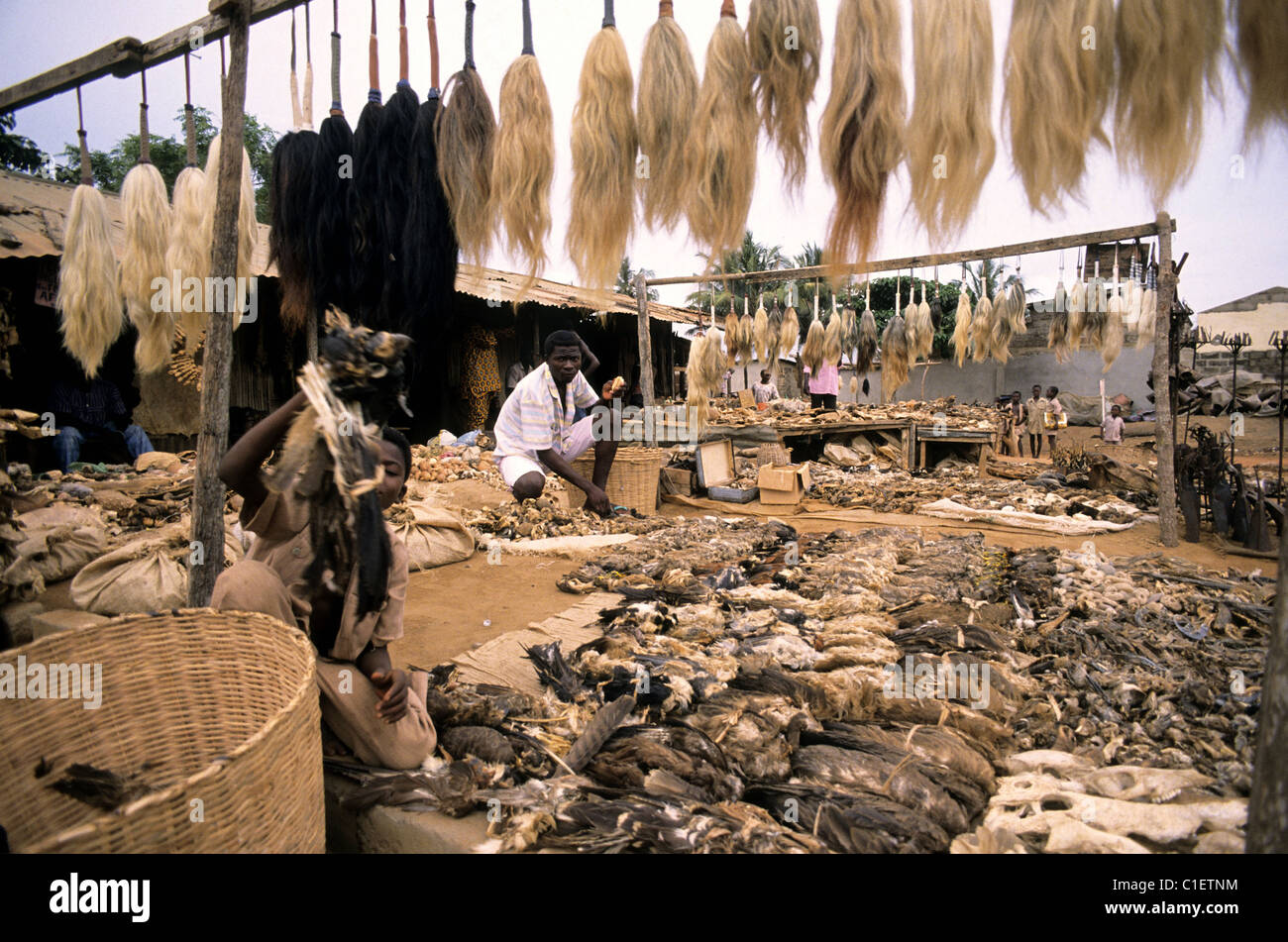 Togo, City of Lome, market of the witchdoctors Stock Photo - Alamy