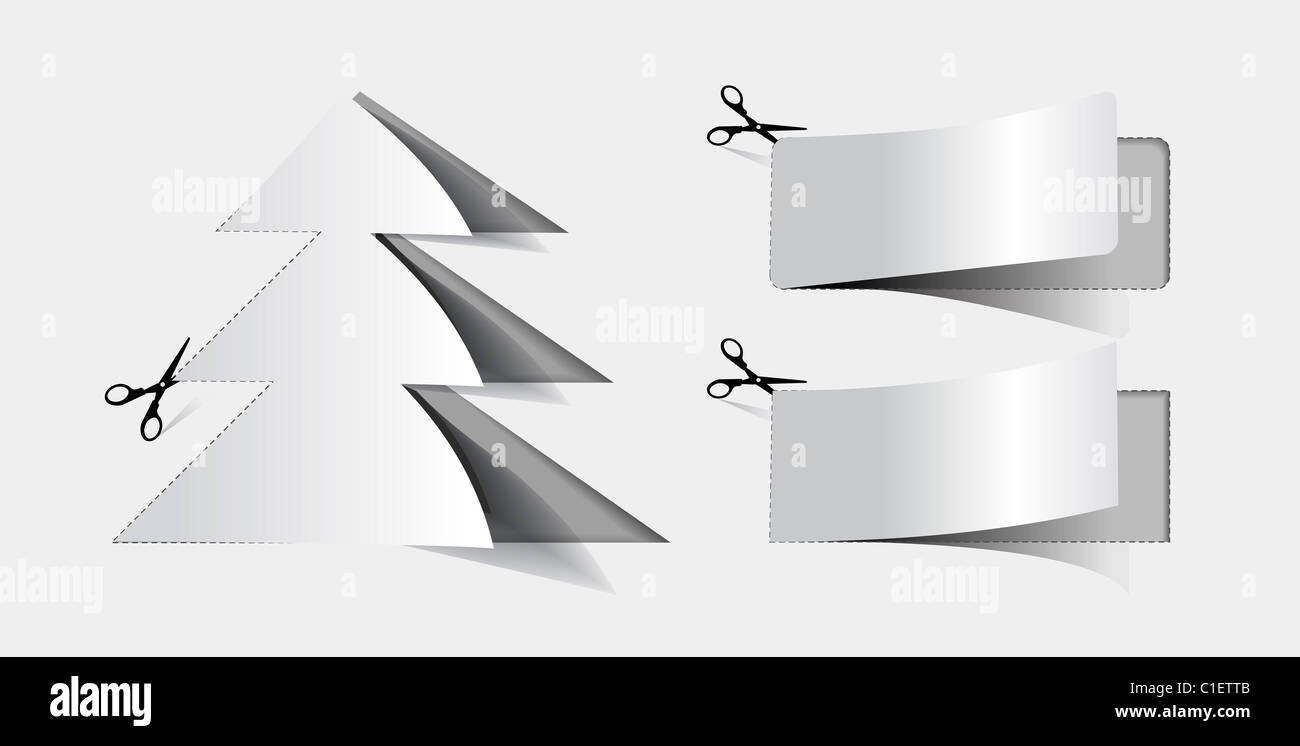 Blank white advertising coupon cut from sheet of paper Stock Photo - Alamy