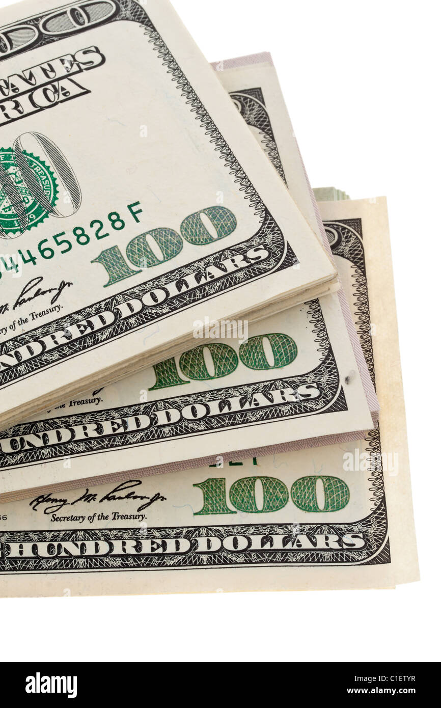 Many dollar notes on a pile Stock Photo - Alamy