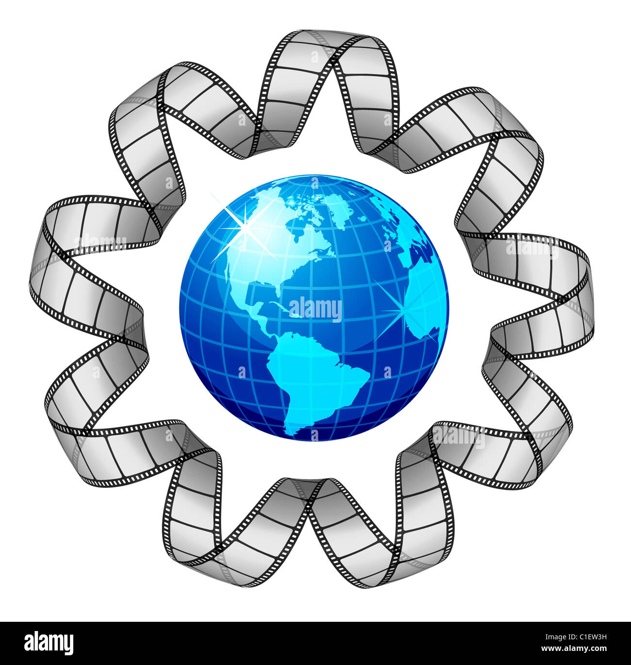 Map in negative Cut Out Stock Images & Pictures - Alamy