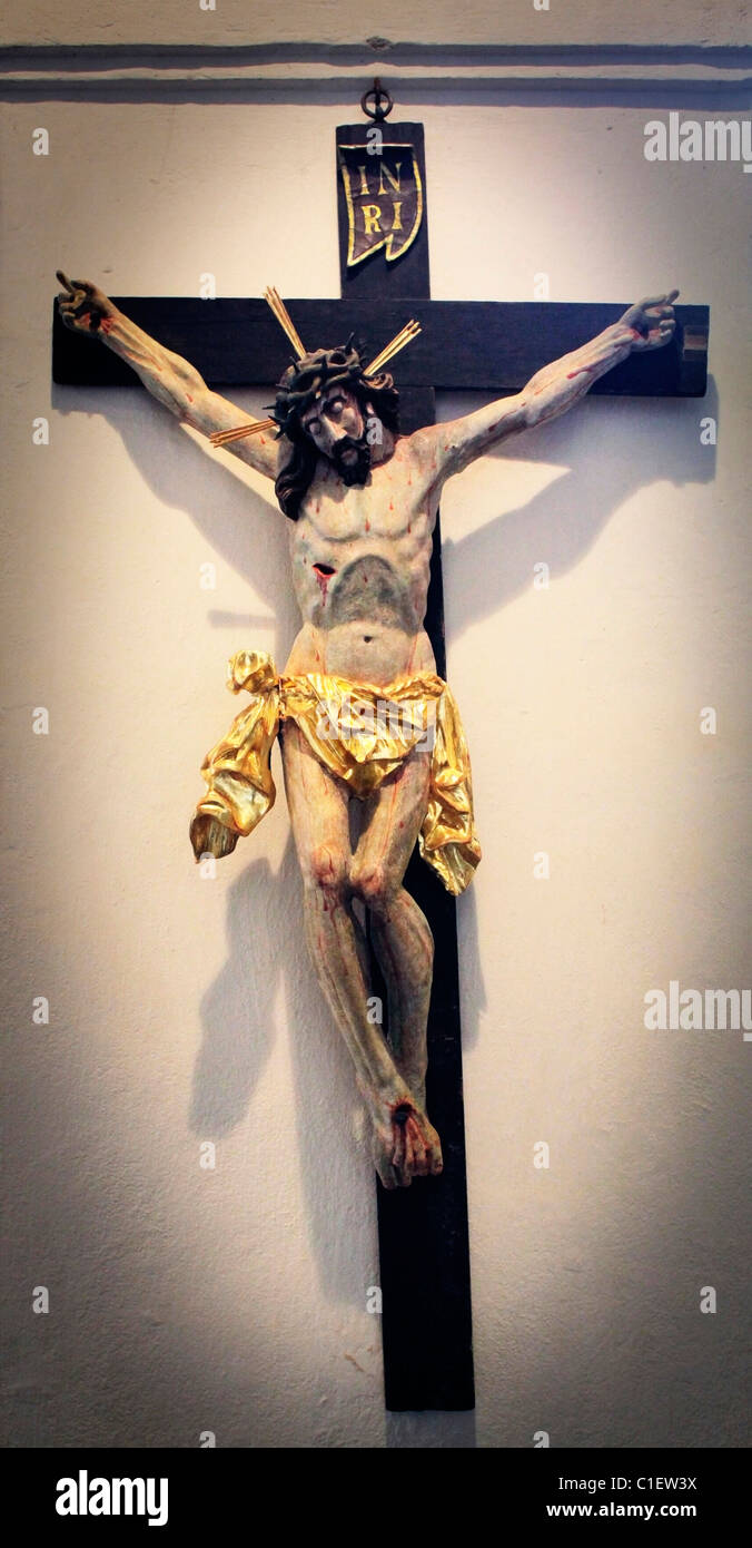 Crucifixion christ in catholic church hi-res stock photography and ...