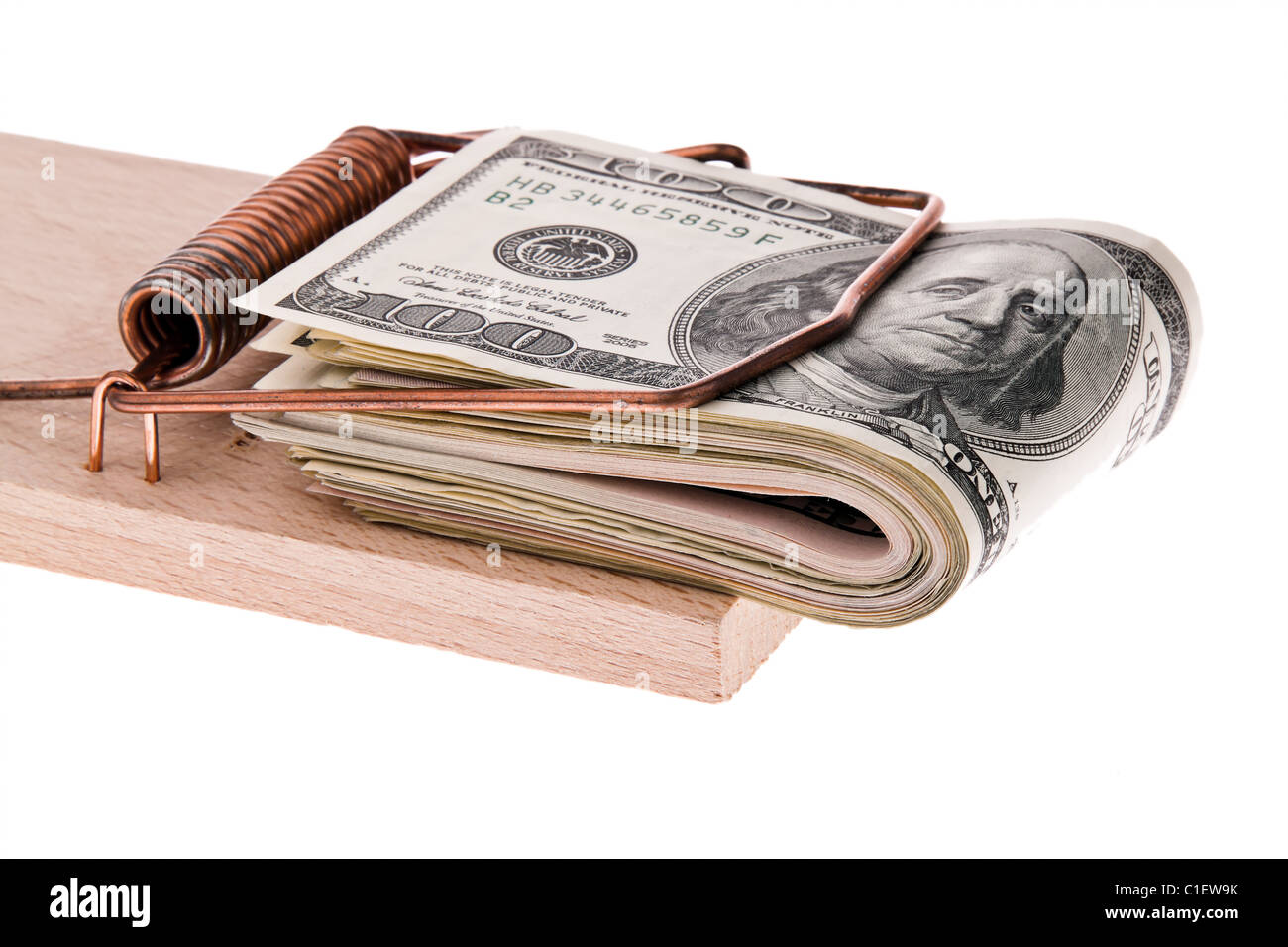 Many dollar bills in a mousetrap Stock Photo - Alamy Many dollar bills in a mousetrap Stock Photo - Alamy