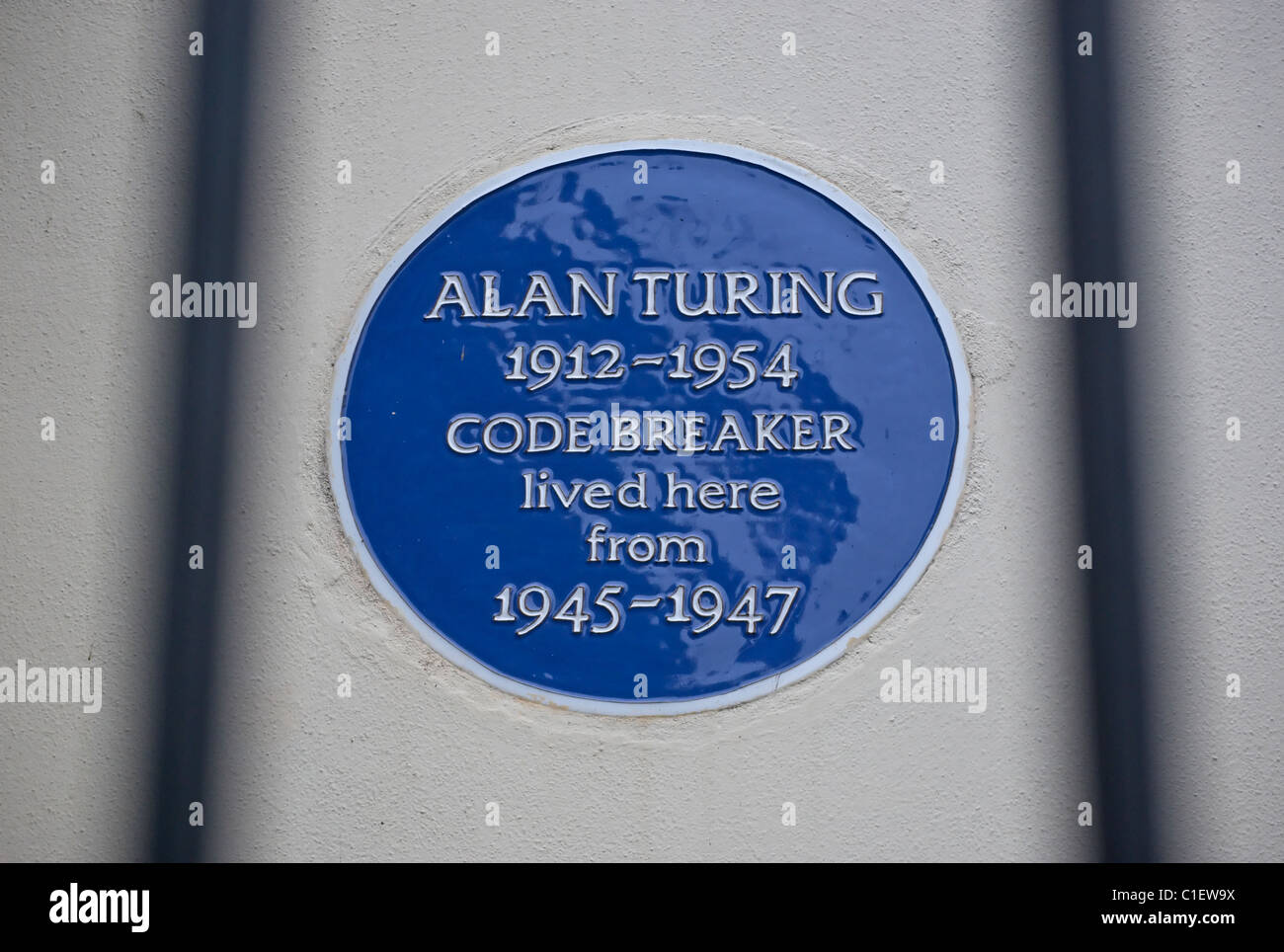 blue plaque marking a home of codebreaker and mathematician alan turing ...