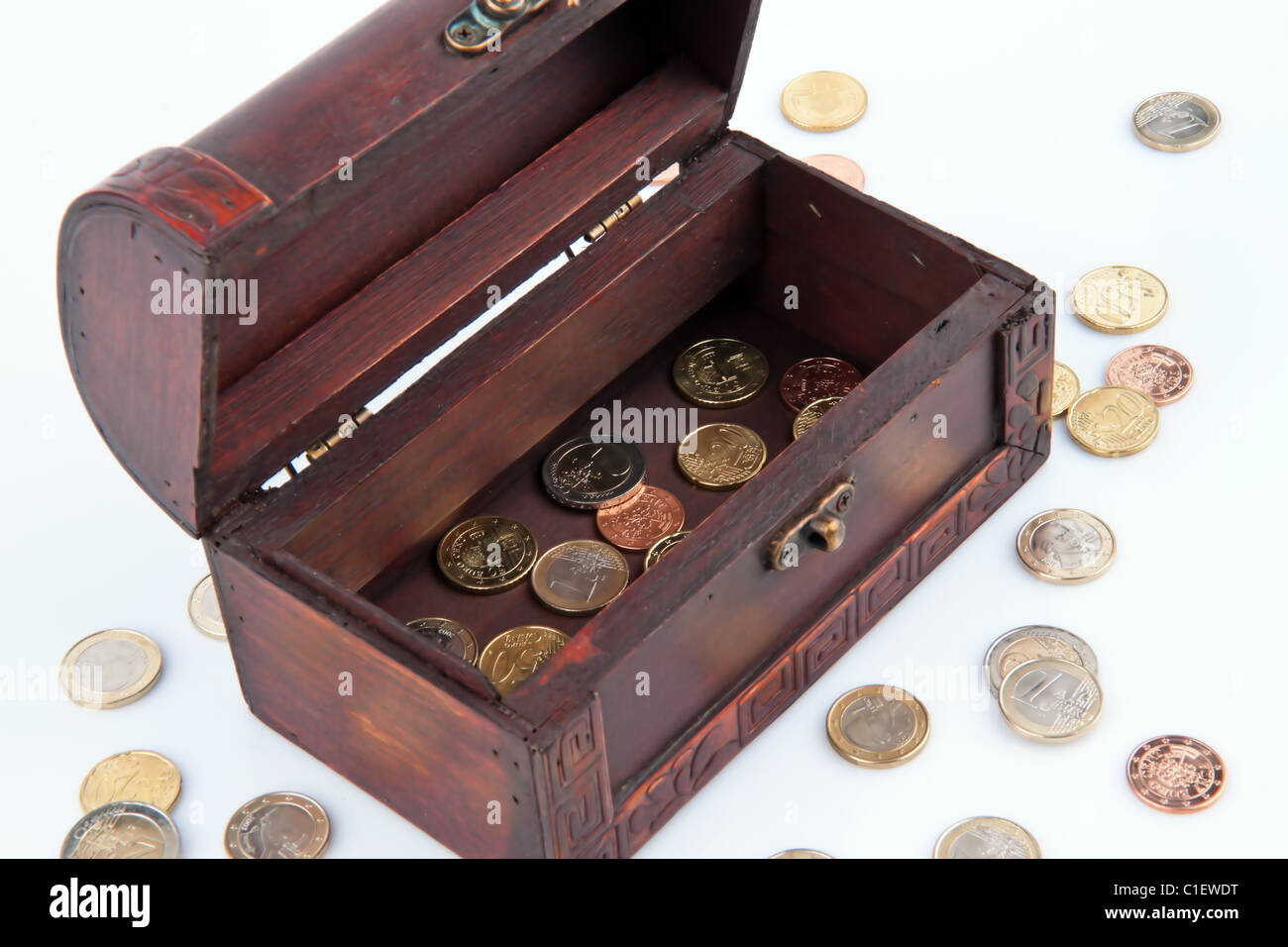 Empty state coffers. Debt in the budget. Symbol for government debt ...