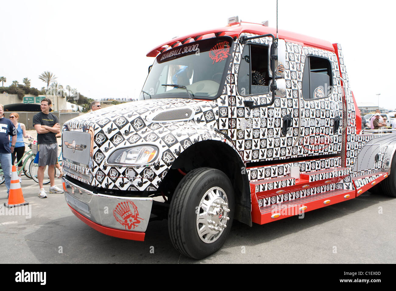 Dennis Rodman's truck Gumball 3000 - Drivers get ready to start race at ...