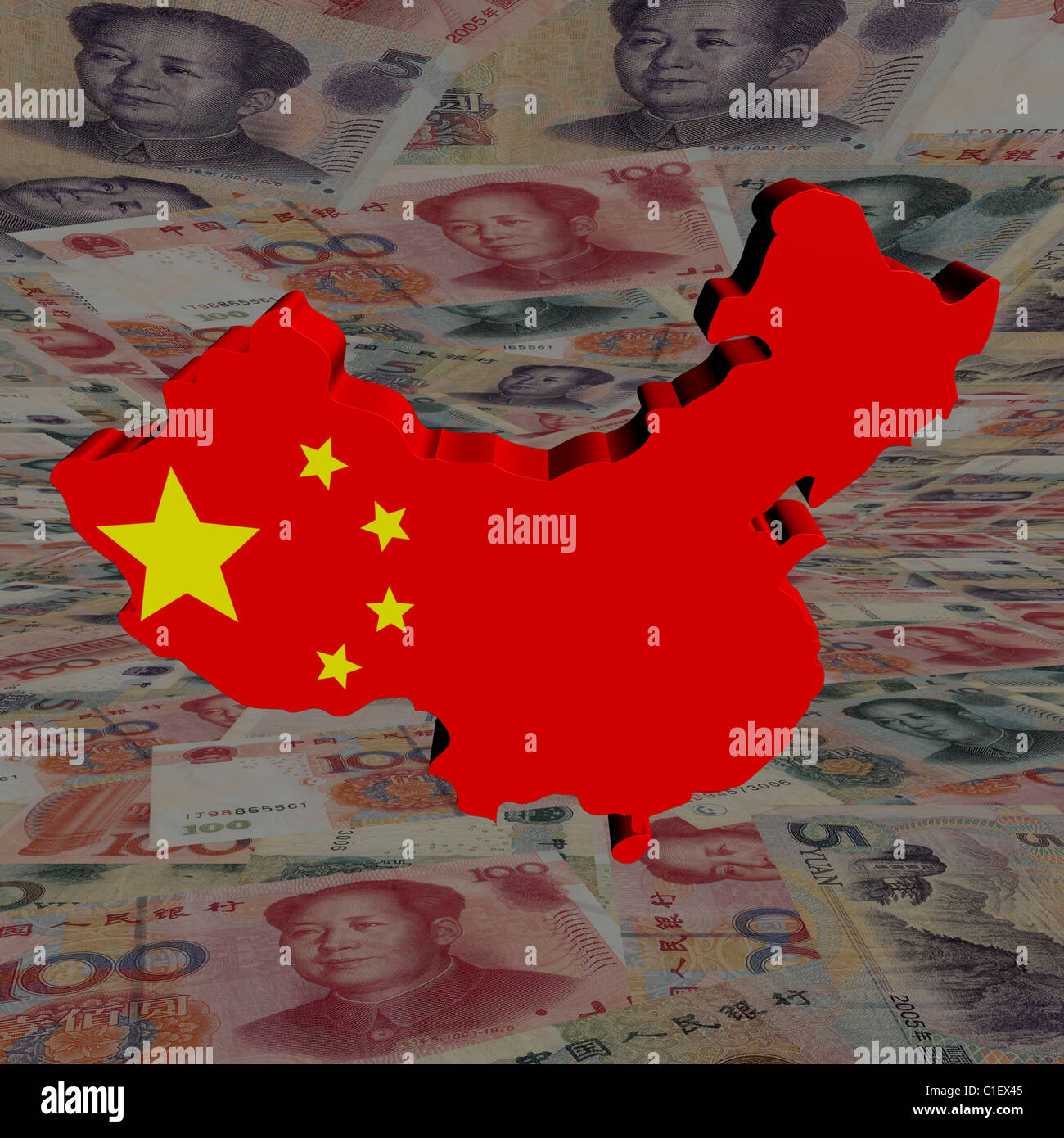 Yuan china map hi-res stock photography and images - Alamy