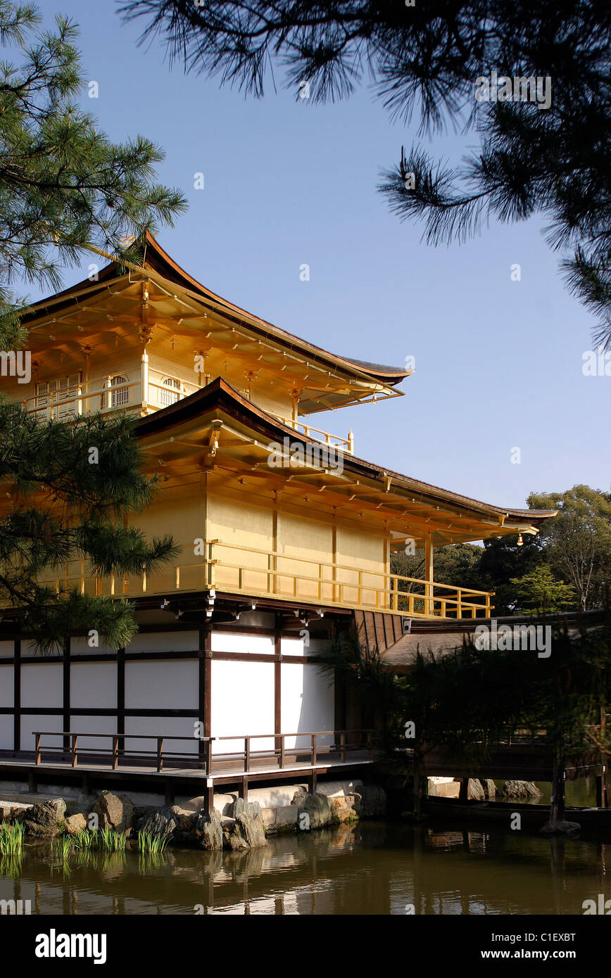 Japan, Honshu Island, Kinki region, Kyoto city, the Golden Pavilion or ...