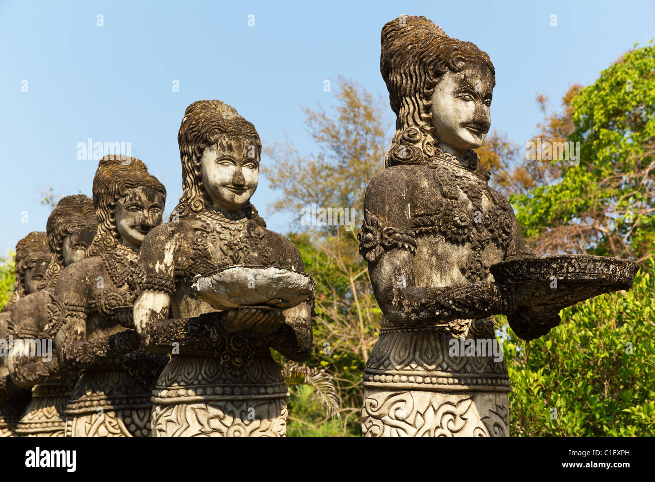 Statue of Women at the Sala Kaew Ku Sculpture Park in Nong Khai ...