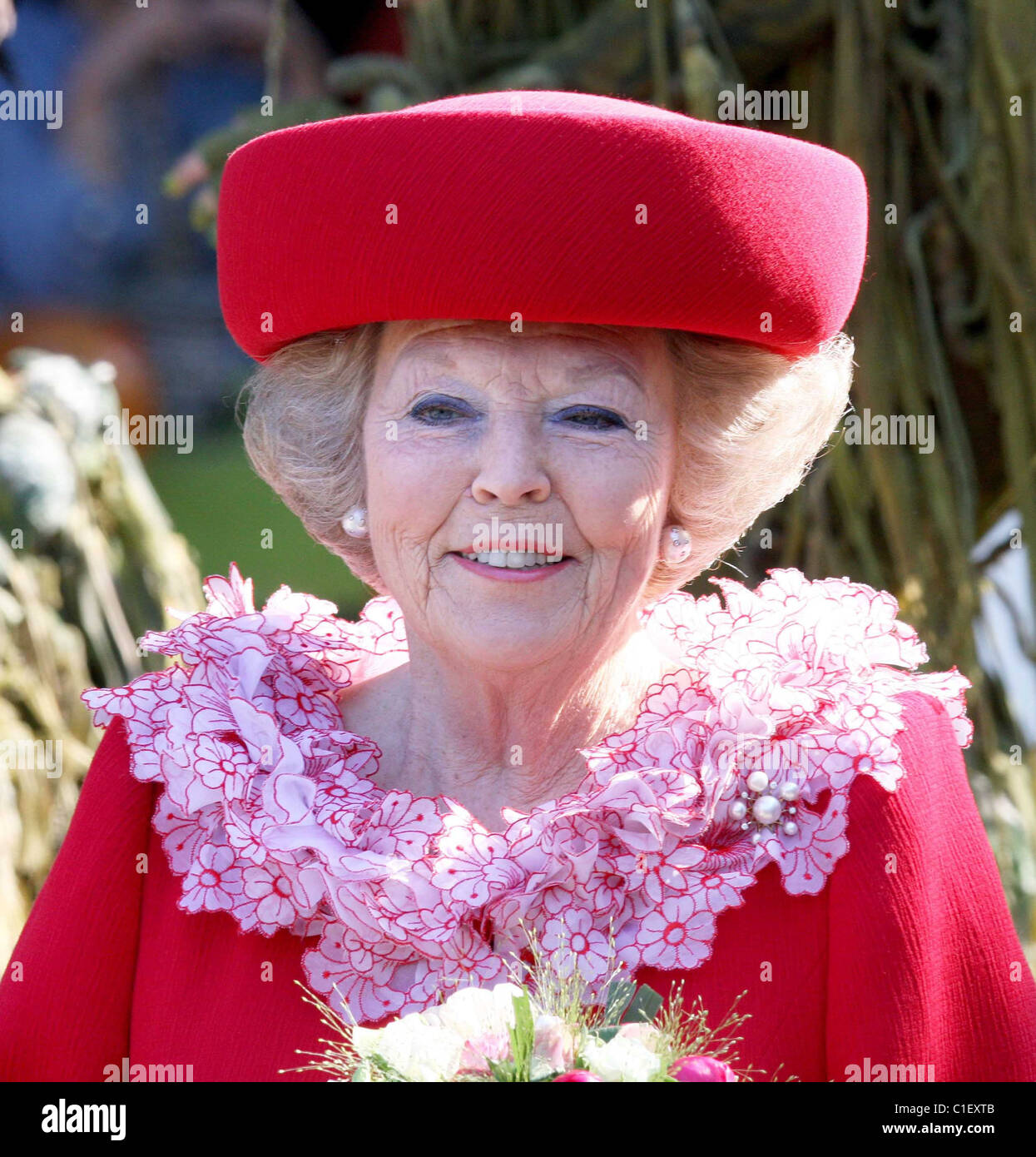 Queen Beatrix Attends The Queensday Celebration In Apeldoorn The Celebration Is Cancelled After