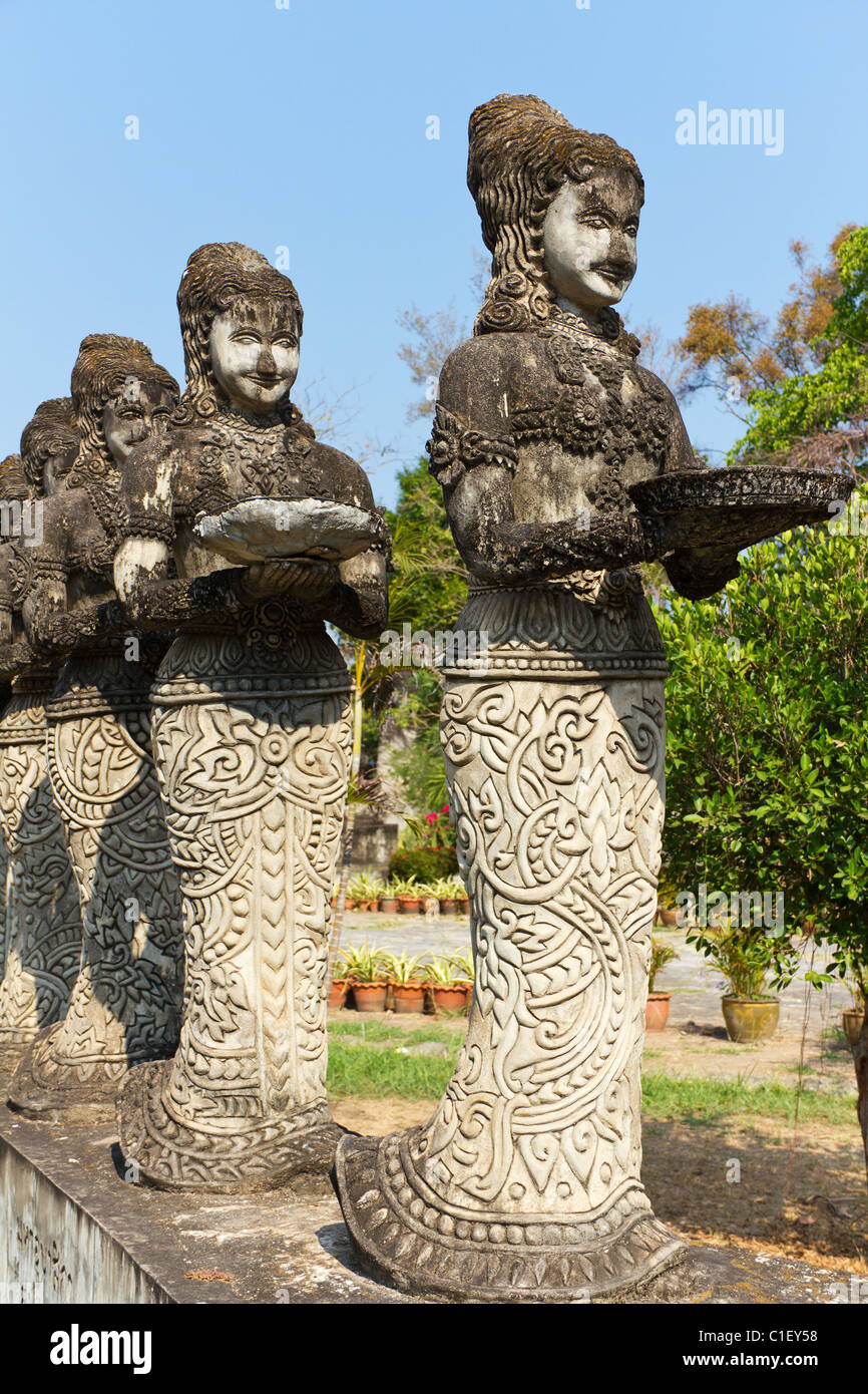 Statuesof Women at the Sala Kaew Ku Sculpture Park in Nong Khai Stock ...