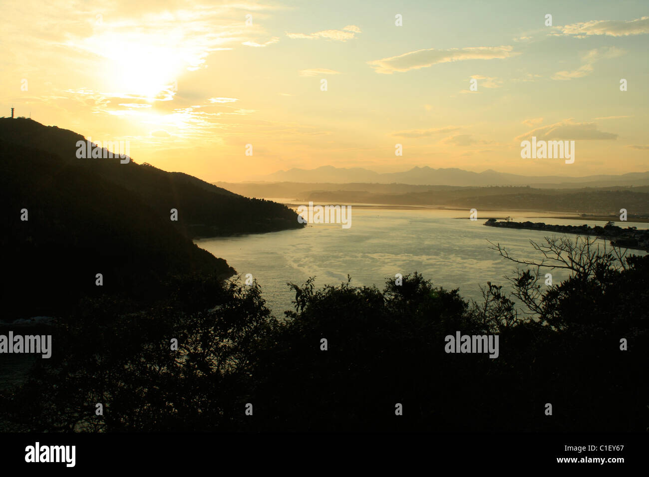 Sunset over Knysna Lagoon from the Knysna Heads. Photo:Darryl Putter ...