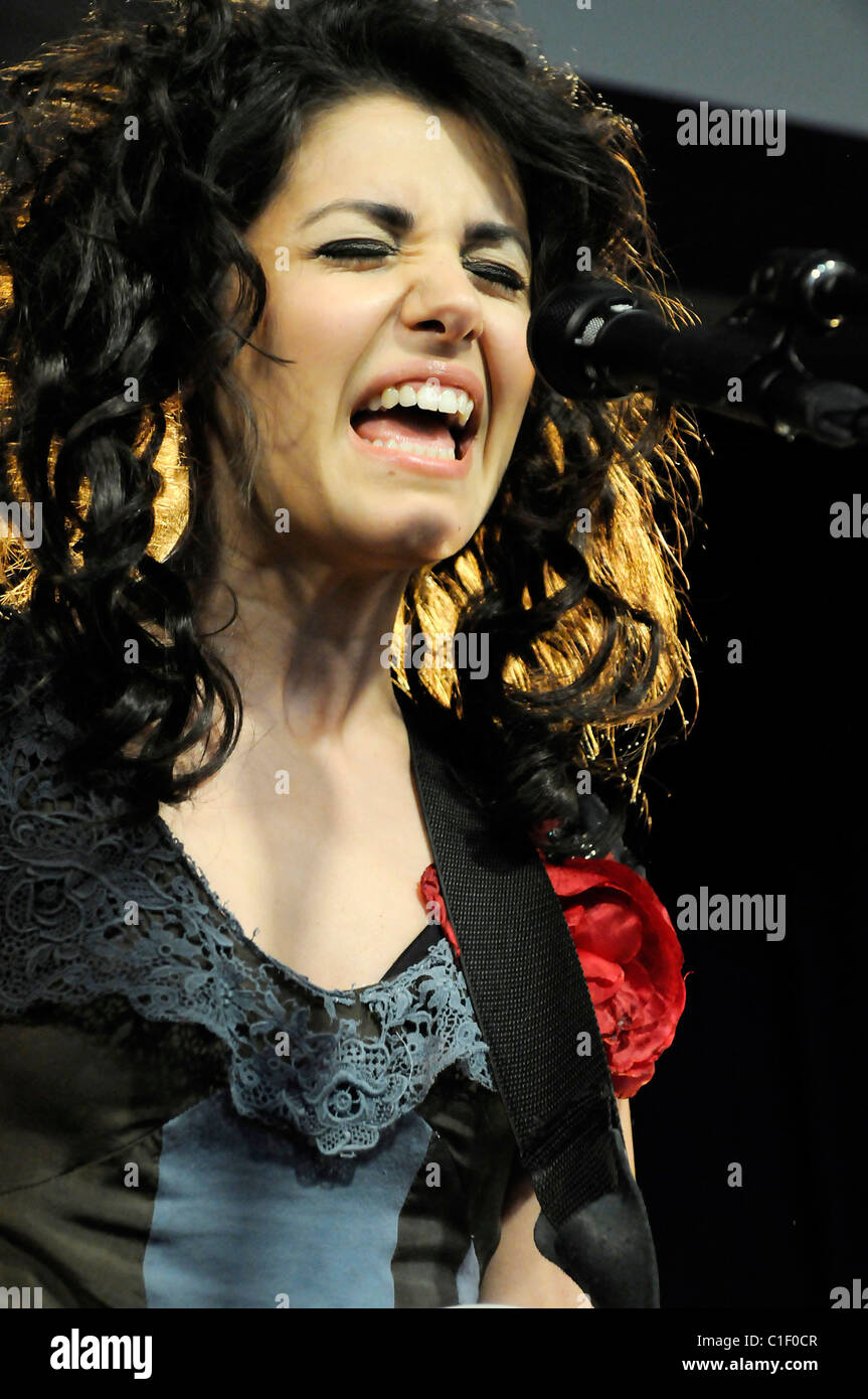 Katie Melua performing live at Amoeba Records in Hollywood promoting ...