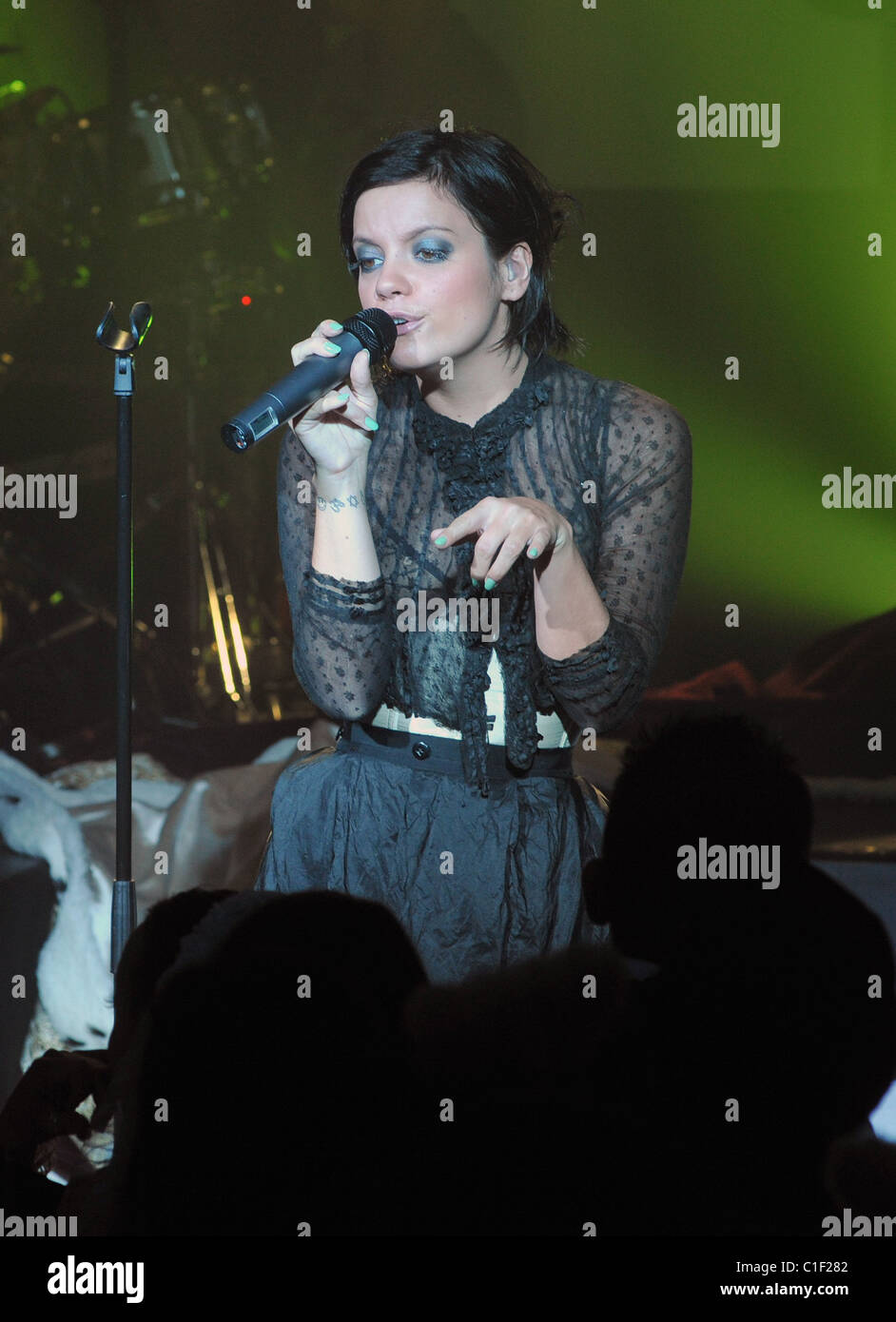 Lily Allen performs at a secret gig held at the Tabernacle on Powis ...