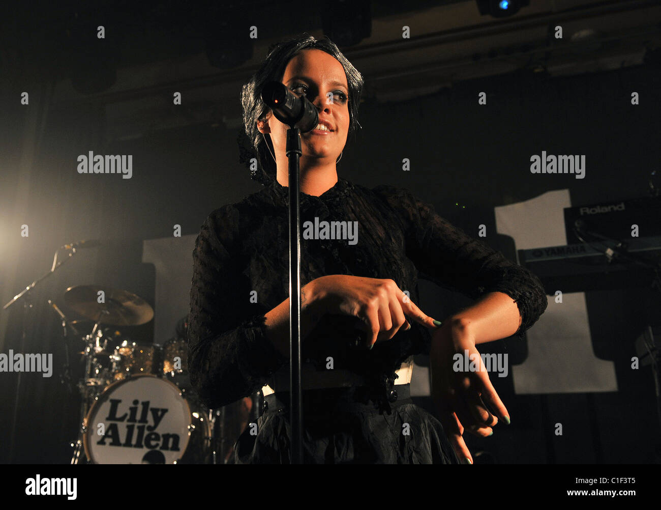 Lily Allen performs at a secret gig held at the Tabernacle on Powis ...
