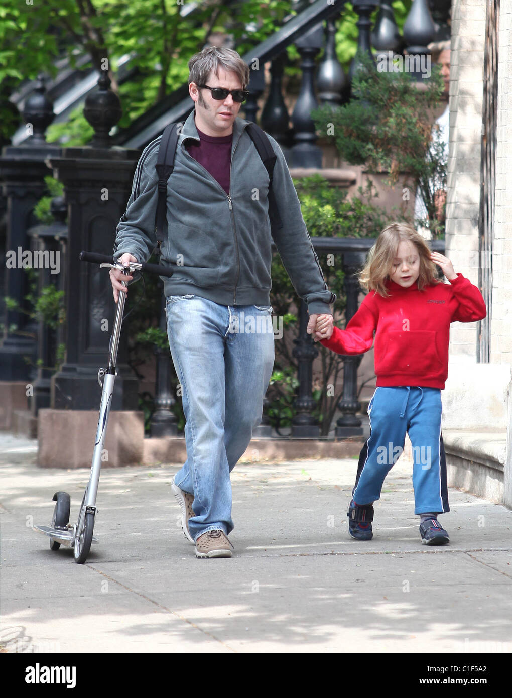 Matthew Broderick plays the doting father as he takes son James ...