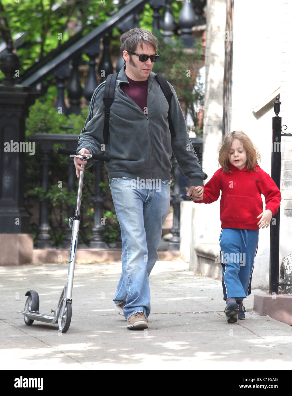 Matthew Broderick plays the doting father as he takes son James ...