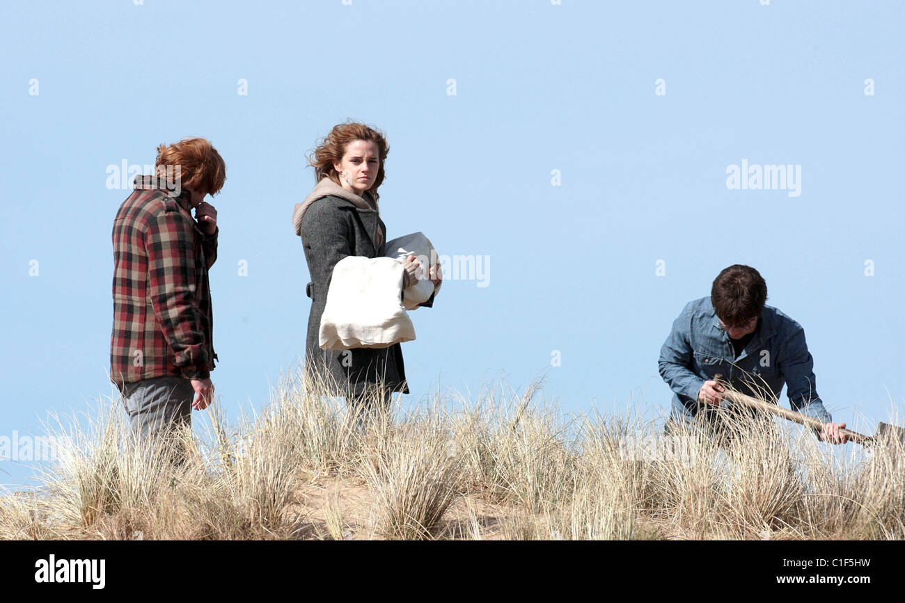 Rupert Grint who plays Ron Weasley, Daniel Radcliffe who plays 'Harry ...