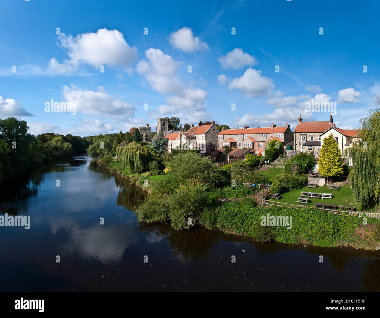 The ancient village of Tanfield, North Yorkshire Stock Photo - Alamy