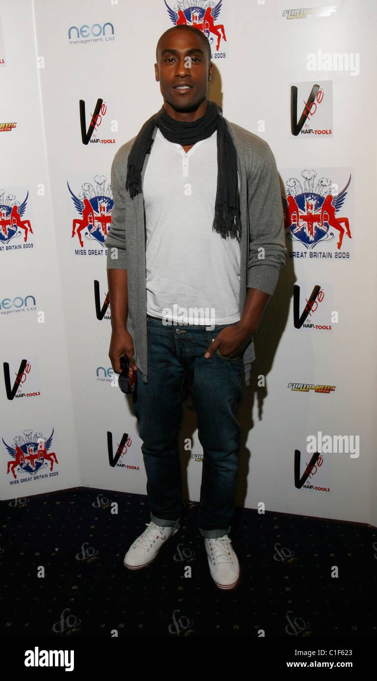 Simon Webbe, attend the grand final of 'Miss Great Britain' at Cafe de ...