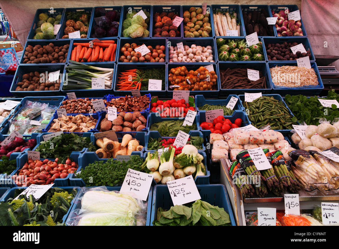 A market stall sells vegetables in the Netherlands Stock Photo - Alamy