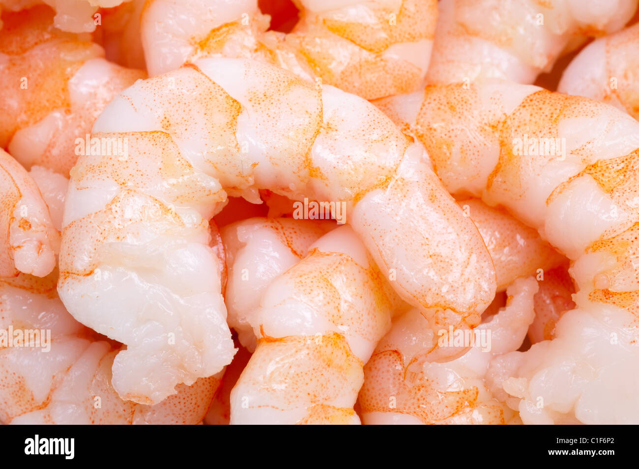 group of cooked prepared shrimp for backgrounds Stock Photo - Alamy