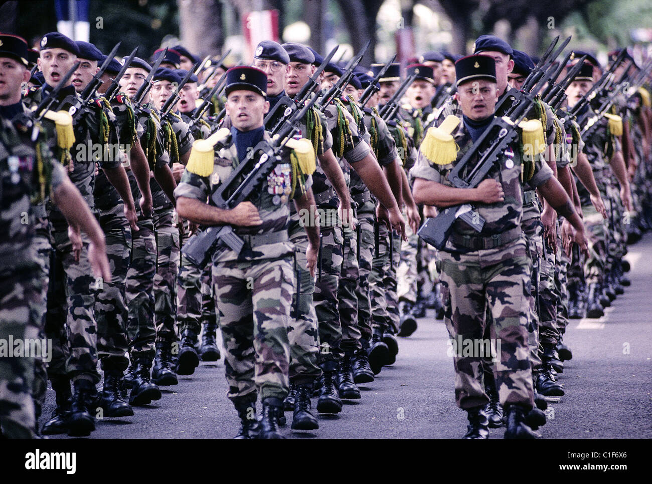France, French Polynesia, Tahiti, national holiday, Bastille Day Stock ...