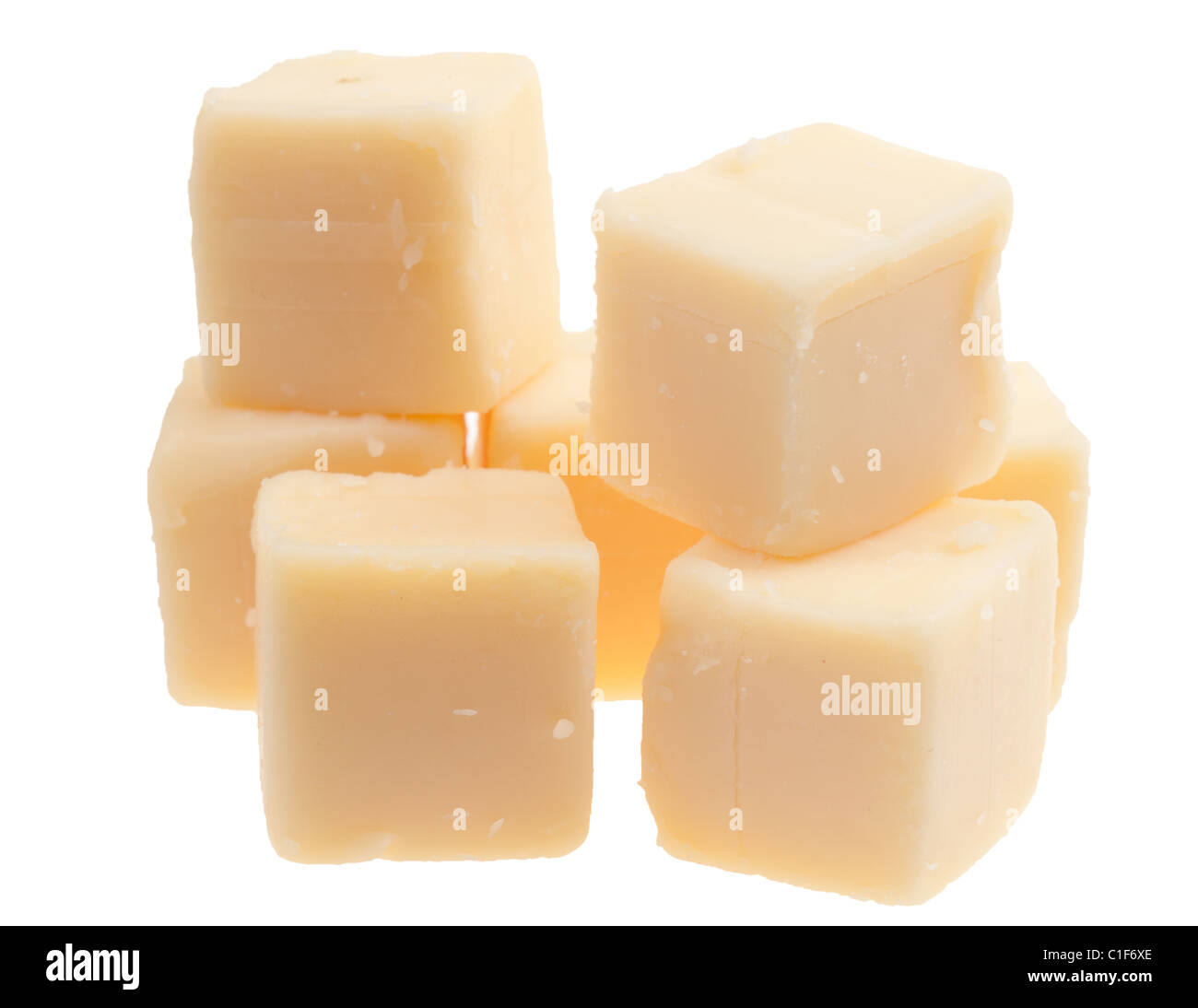 blocks of cheese isolated on a white background Stock Photo - Alamy