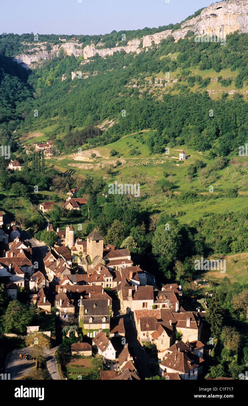 France, Lot, Autoire village, labelled Les Plus Beaux Villages de ...