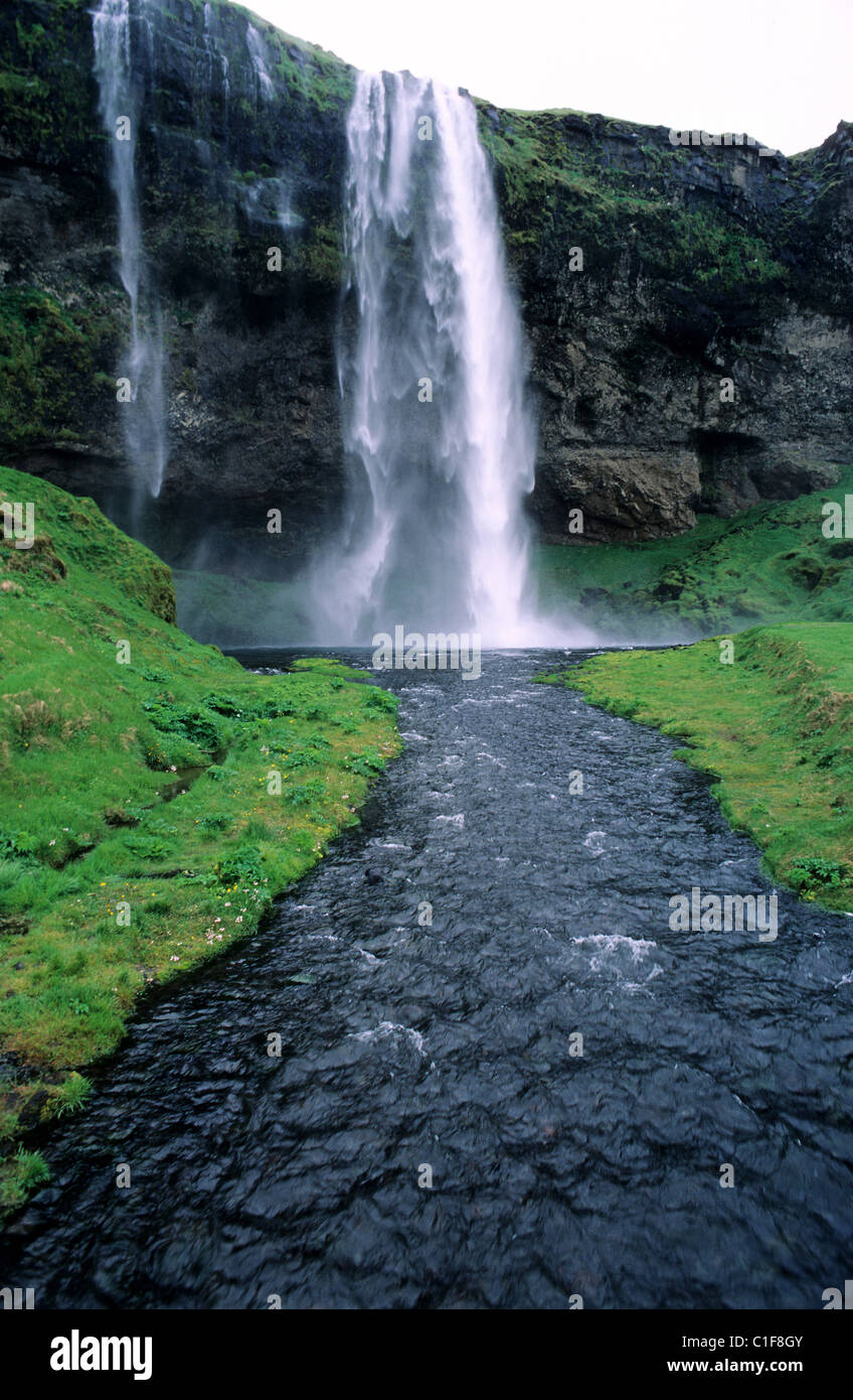 Iceland, waterfalls around Vik on the South Road Stock Photo - Alamy