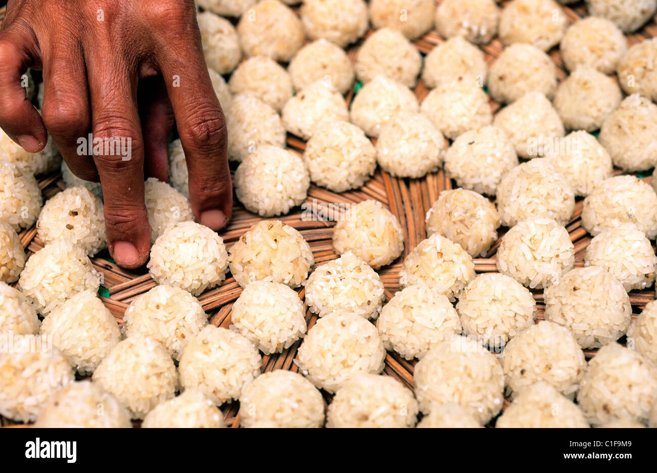 Indonesia, Bali, offerings made with rice Stock Photo - Alamy