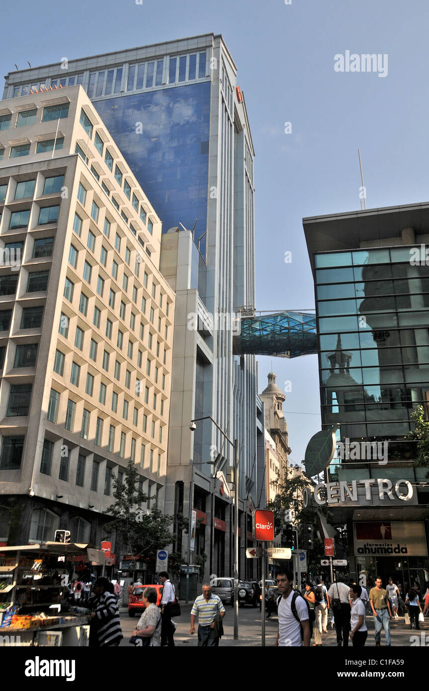 buildings, business center, Santiago, Chile, South America Stock Photo ...