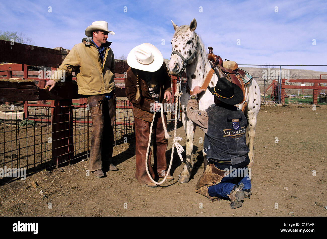 United States, New Mexico, Felix River Working Ranch, the ranch where ...