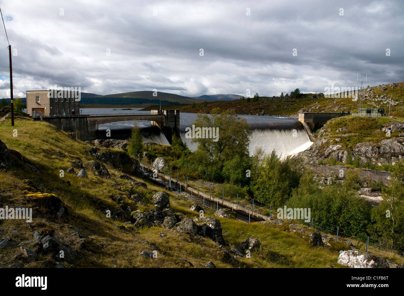 view of gaur power station dam scottish hydro-electricity plant in ...