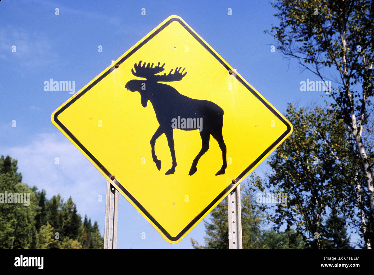 Canada, Quebec Province, road sign Stock Photo - Alamy