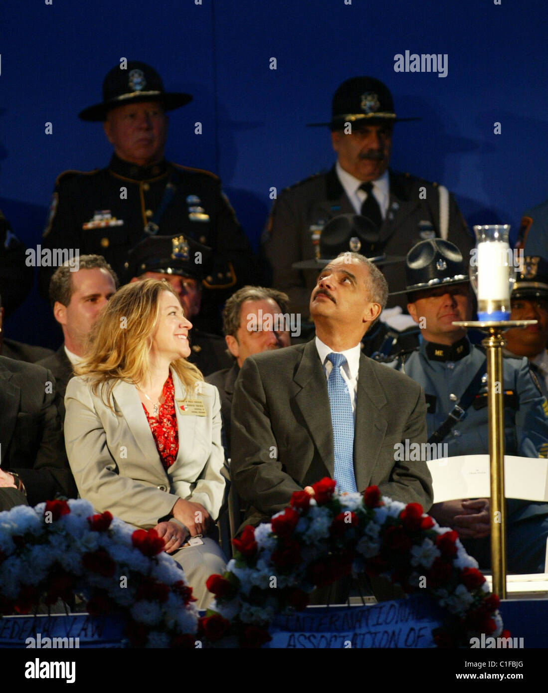 Jennifer Thacker (president of COPS) and Attorney general Eric Holder ...