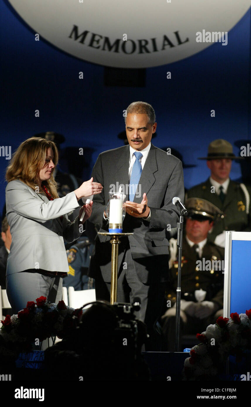 Jennifer Thacker (president of COPS) and Attorney general Eric Holder ...