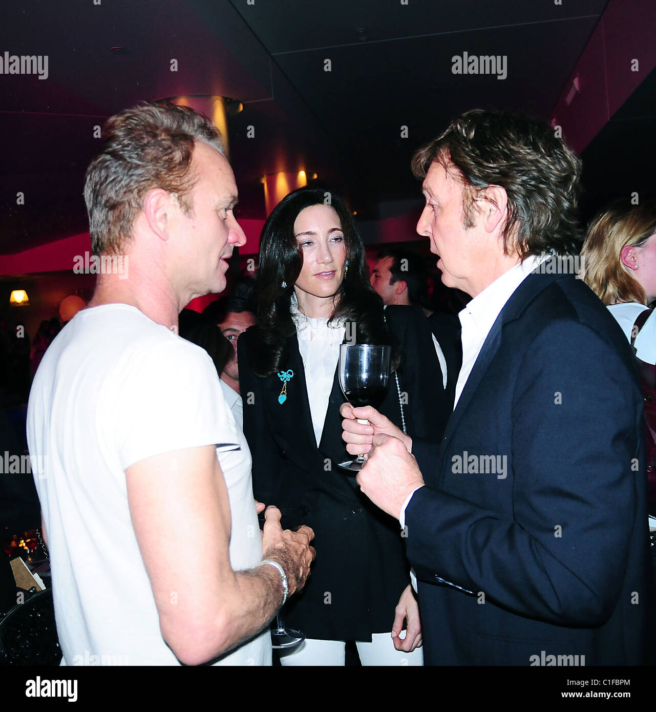 Sting, Nancy Shevell and Paul McCartney, attend the press night for ...
