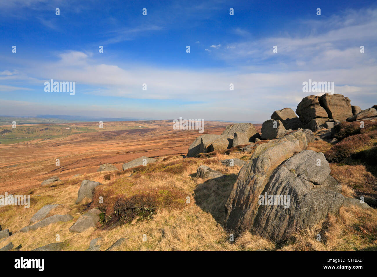 Great Saucer Stones on Boulsworth Hill, Colne, Lancashire, England, UK ...