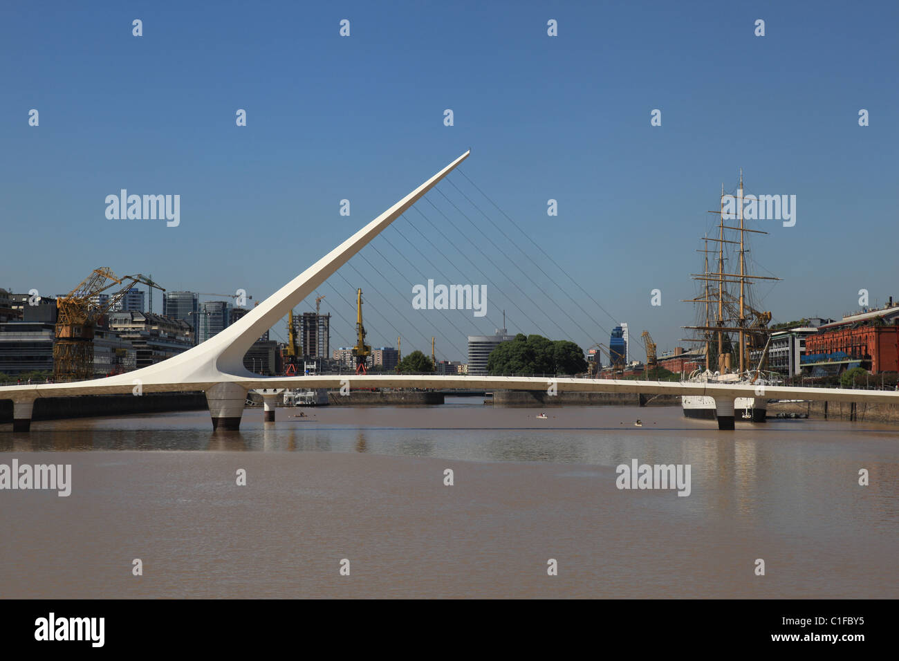 [Puente de la Mujer] [Woman Bridge] in [Puerto Madero] docklands ...