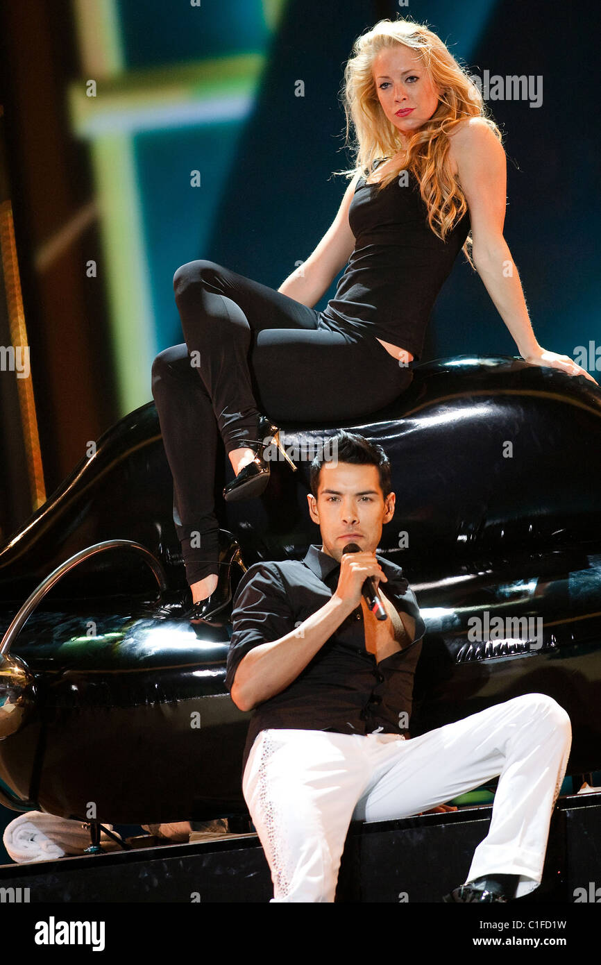 Oscar Loya, entry from Germany rehearses a performance for the ...