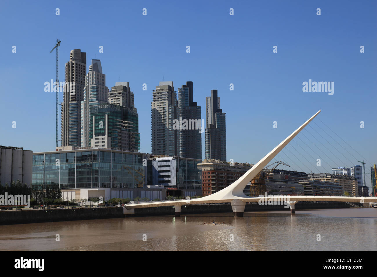 [Puente de la Mujer] [Woman Bridge] in [Puerto Madero] docklands ...