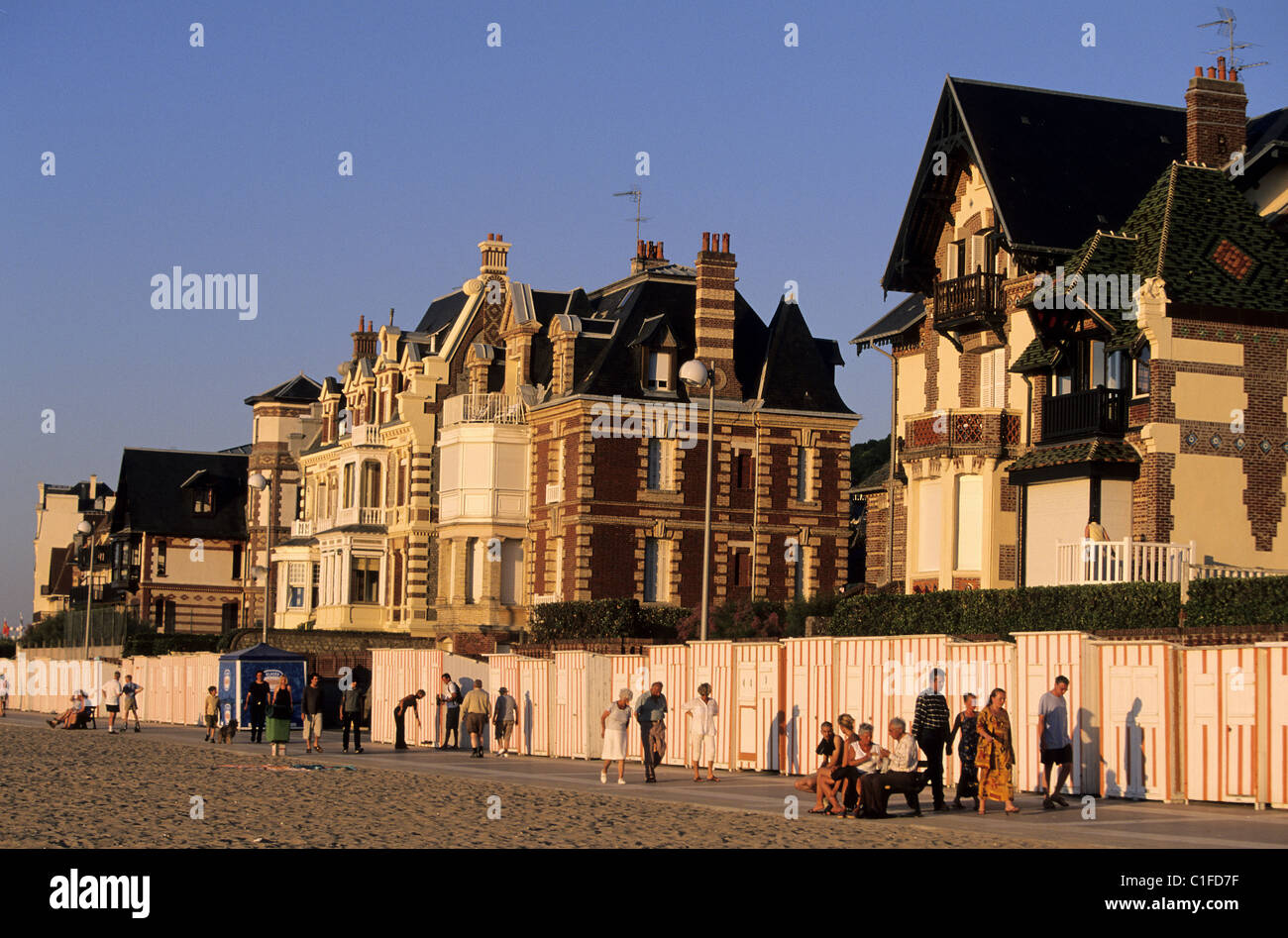 France, Calvados, Houlgate Beach Cabins Stock Photo - Alamy