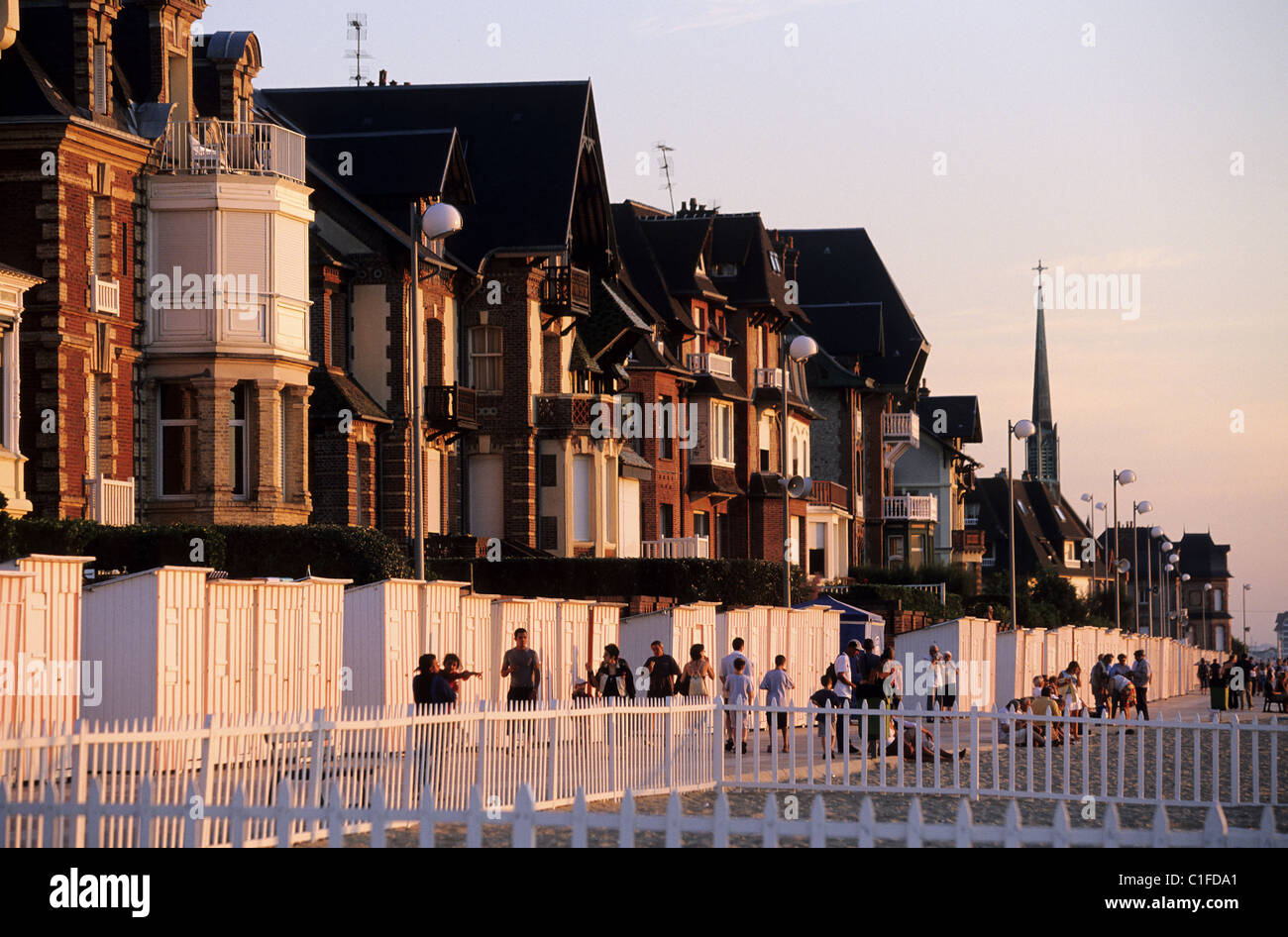 France, Calvados, Houlgate Beach Cabins Stock Photo - Alamy